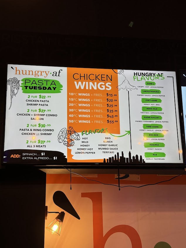 Hungry AF Downtown Restaurant Menu – Downtown Atlanta Eats